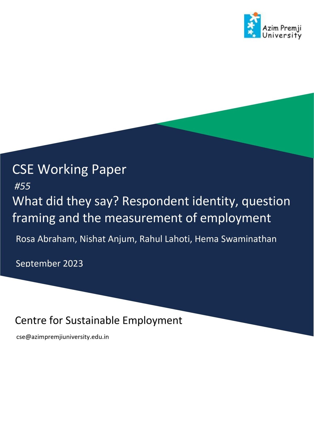 What did they say- Respondent identity, question framing and the ...